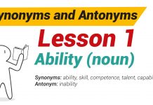Synonyms and Antonyms Dictionary -Lesson 39: Fight (noun)